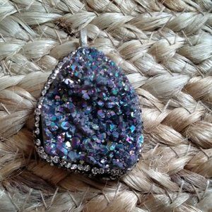 Jewelry | New Titanium Crystal Agate Pendant | Poshmark